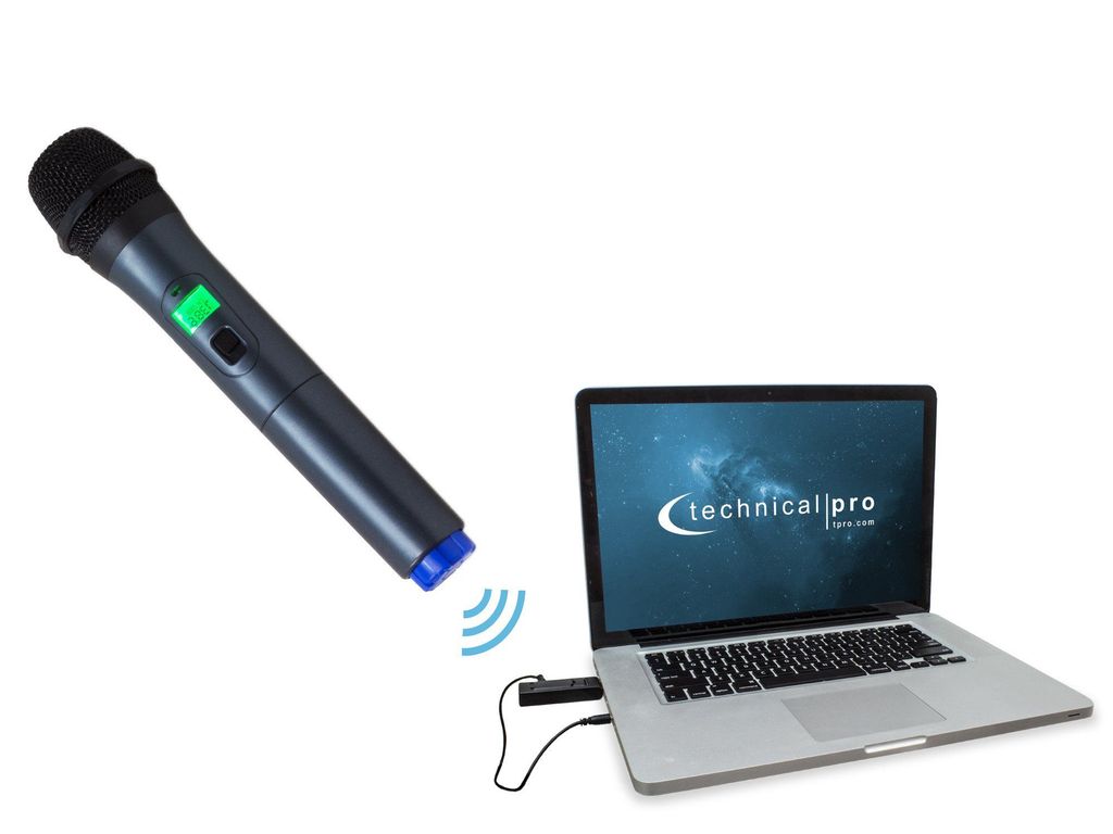 Technical Pro WMU99 Wireless handheld UHF microphone with a USB powere ...